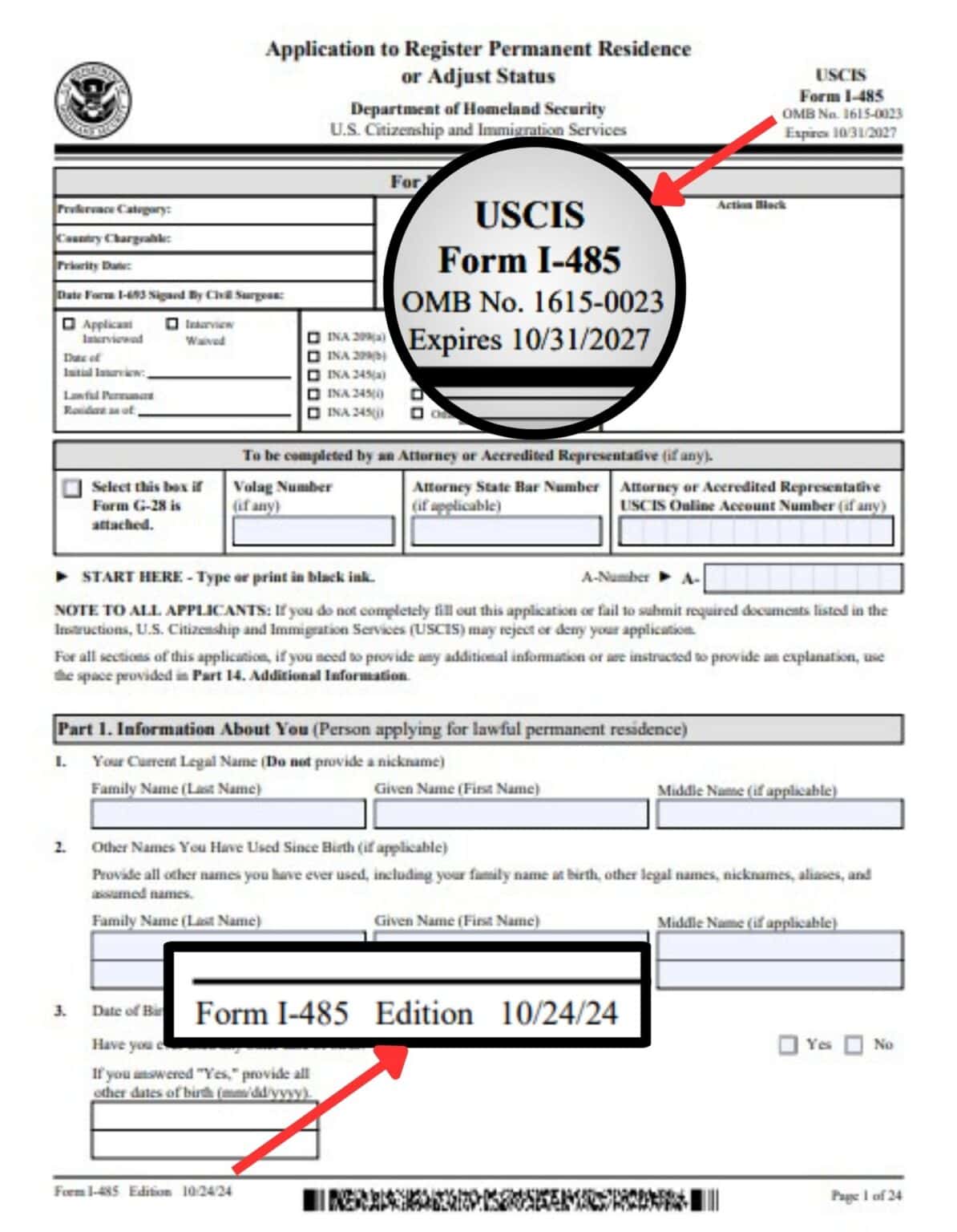 I-485 Application Guide: How to Fill Out the Adjustment of Status Form